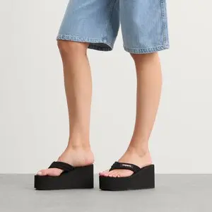 Coperni Wedge Platform Sandals - Black