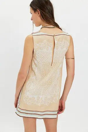 Free People On The Dot Mini Dress - Latte Combo