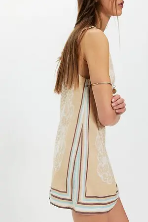 Free People On The Dot Mini Dress - Latte Combo