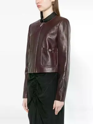 Versace Leather Zipped Jacket