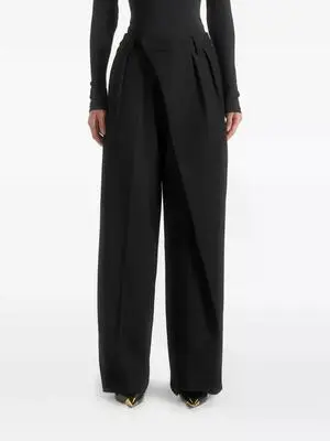 Manière De Voir Tailored Wrap Pleat Wide-leg Trousers