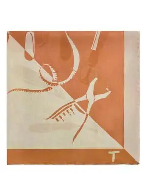 TOD'S Tool Triangle Scarf - Orange