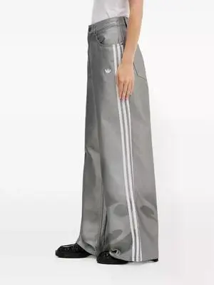 Adidas Stripe-detail Wide Leg Jeans