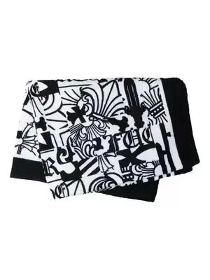 Chrome Hearts Logo-print Beach Towel - Black