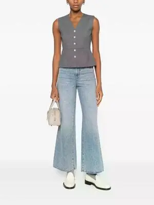 Maje Sleeveless Button Detailed Waistcoat - Grey