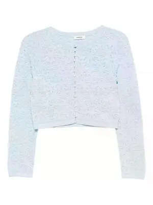 Sandro Pearl-embellished Knit Cardigan - Blue