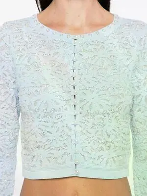 Sandro Pearl-embellished Knit Cardigan - Blue