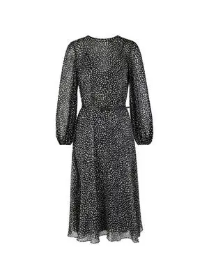 Max Mara Polka Dot Ruffled Dress