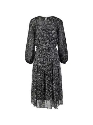 Max Mara Polka Dot Ruffled Dress