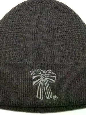 Acne Studios Bow-embroidered Beanie Hat