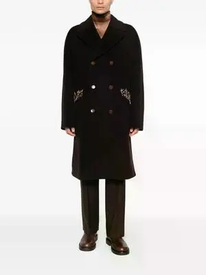 A.N.G.E.L.O. VINTAGE CULT Embroidered Double-breasted Wool Coat