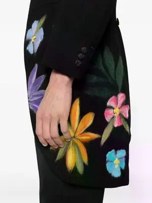 A.N.G.E.L.O. VINTAGE CULT Floral Detail Wool Coat
