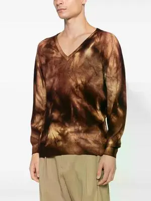 A.N.G.E.L.O. VINTAGE CULT Tie-dye V-neck Top