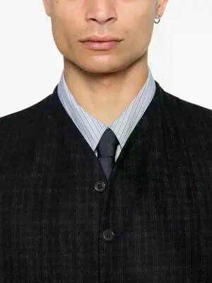 ROMEO GIGLI 1990s Pinstripe Wool Vest - Black