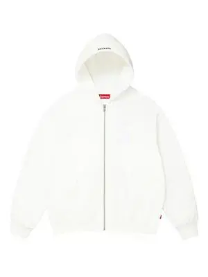 Supreme Logo Zip-up Hoodie - White
