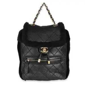 Chanel Quilted Shearling Paris Hamburg Backpack
