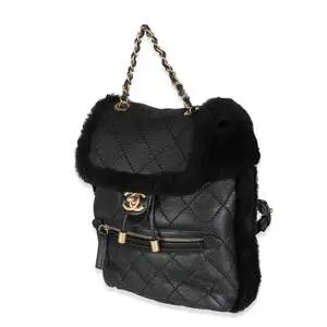 Chanel Quilted Shearling Paris Hamburg Backpack