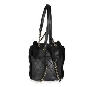 Chanel Quilted Shearling Paris Hamburg Backpack