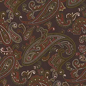 Saint Laurent Silk Paisley Scarf - Brown