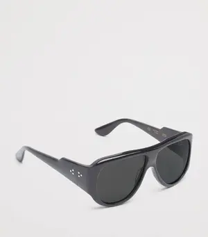 PORT TANGER Acetate Gambia Sunglasses - Black