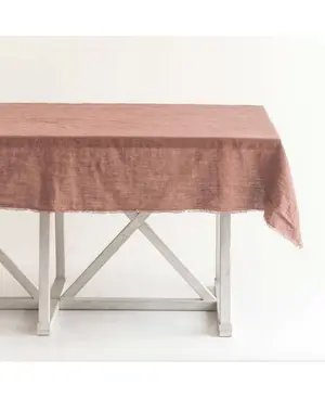 CREATIVE WOMEN Stone Washed Linen Tablecloth - Ash Rose
