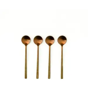 FLECK Wabi Dessert Spoons Set Of 4 - Brass