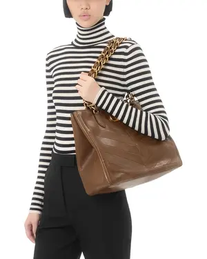 Valentino Garavani Laseine Vlogo Leather Tote Bag