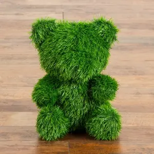 NEARLY NATURAL 14 Uv Resistant Artificial Grass Garden Plush Topiary Bear