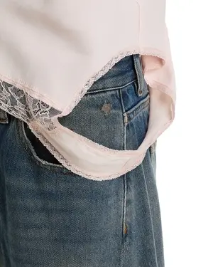MAISON MARGIELA Lace Trimmed Camisole - Pink