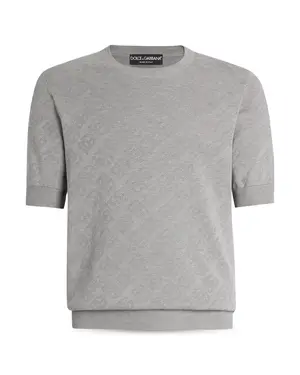 Dolce & Gabbana Short Sleeve Logo Sweater - Light Grey