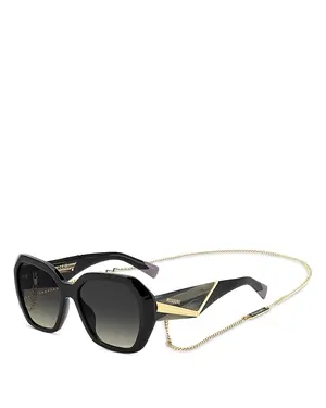 Missoni Square Geometrical Sunglasses, 55mm - Black