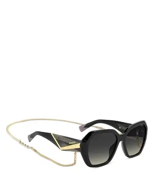 Missoni Square Geometrical Sunglasses, 55mm - Black