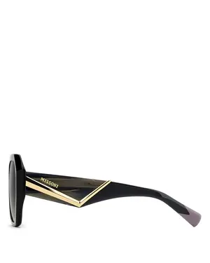 Missoni Square Geometrical Sunglasses, 55mm - Black