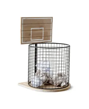 UNCOMMON GOODS Basketball Wastebasket - Black