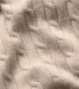 Ralph Lauren Cashmere Cable-knit Throw