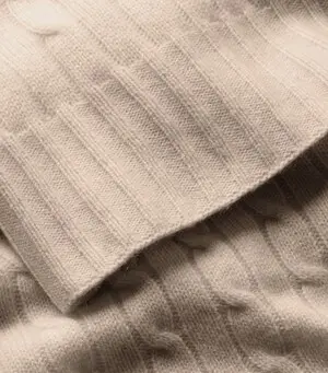 Ralph Lauren Cashmere Cable-knit Throw