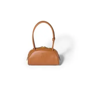 Miu Miu Beau Leather Bag - Cognac