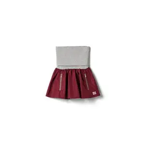 Miu Miu Technical Fabric Mini Skirt - Amaranth/gray