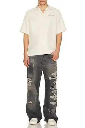 Amiri Stud Camp Shirt - Ivory