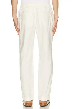 Onia Linen Cotton Stretch Cuff Pant - Egret