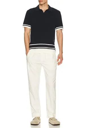 Onia Linen Cotton Stretch Cuff Pant - Egret