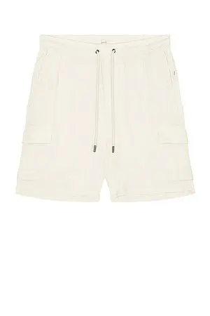 Onia Air Linen Pull On Cargo Shorts - Stone
