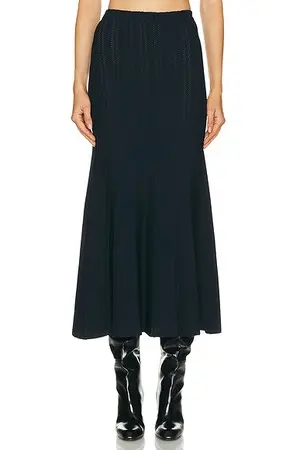 Adam Lippes Lyra Knit Maxi Skirt - Navy