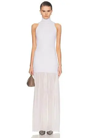Enza Costa Airy Halter Turtleneck Dress