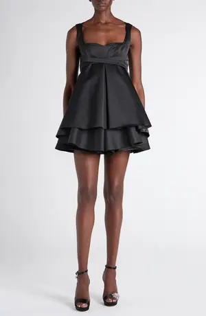 Alexander McQueen Layered Taffeta Minidress