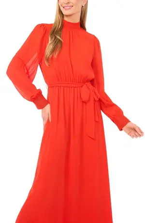 Halogen Long Sleeve Maxi Dress
