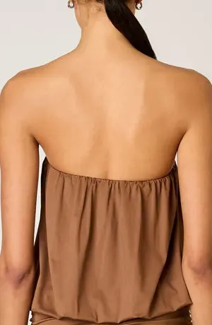 NIA La Cienega Strapless Blouson Maxi Dress