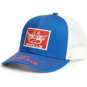 BOYS LIE Varsity Snapback Trucker Hat - Blue