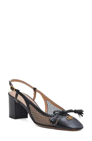 Valentino Garavani Valet Du Roi Slingback Pump - Black