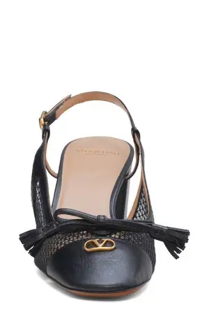 Valentino Garavani Valet Du Roi Slingback Pump - Black